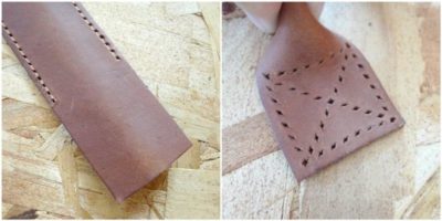 How to Sew Leather Handles for a Crochet or Knit Purse - All About Ami