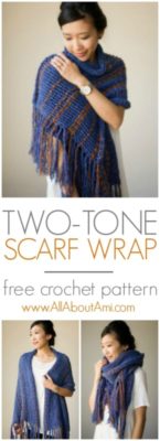 Two-Tone Scarf Wrap - All About Ami