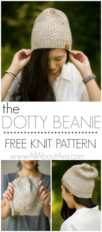 The Dotty Beanie Knit Pattern - All About Ami