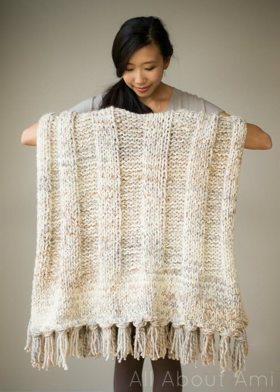 Chunky Ribbed Knit Blanket - All About Ami