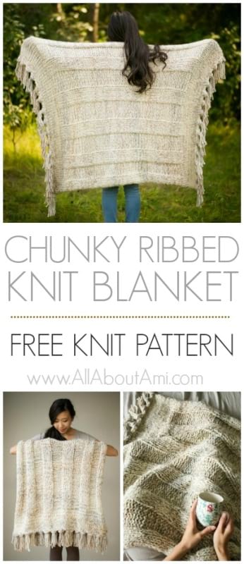 Chunky Ribbed Knit Blanket - All About Ami
