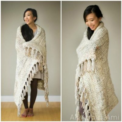 Chunky Ribbed Knit Blanket - All About Ami