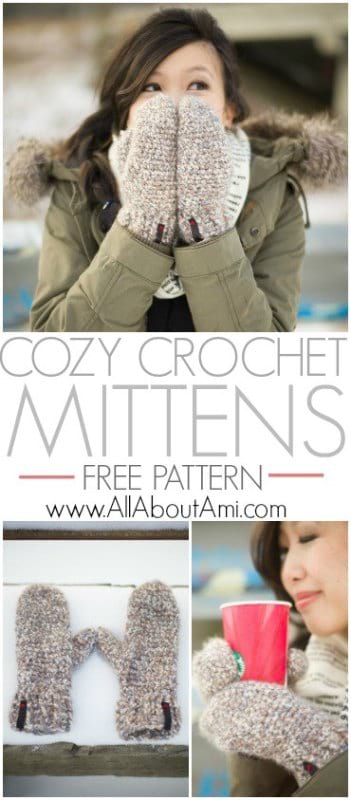 Cozy Crochet Mittens - All About Ami