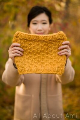 Chunky Dotty Cowl Knit Pattern - All About Ami